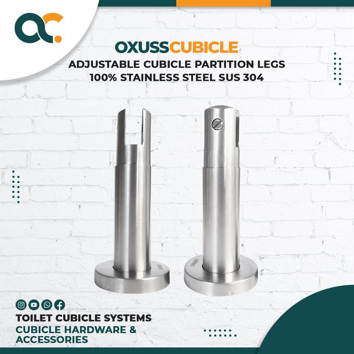 Jual Pedestal Cubicle Adjustable Leg Kaki Partisi Toilet Stainless ...