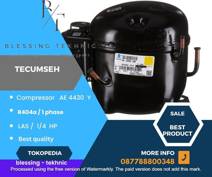Jual Compressor Tecumseh AE4430Y - FZ1A R134a 1phase 220-240v 50Hz 1/4 HP - Jakarta Utara ...