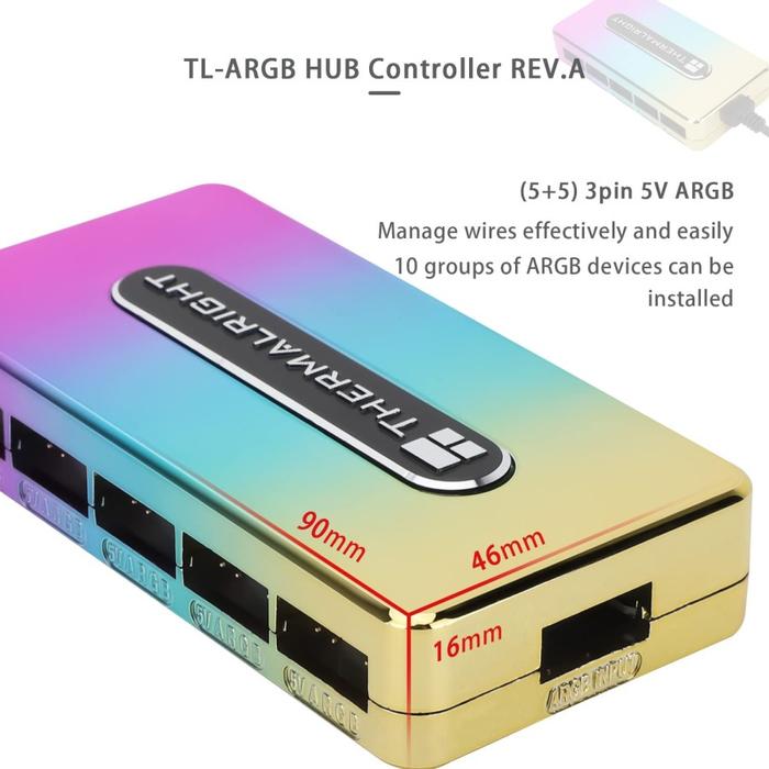 Jual ThermalRight ARGB FAN HUB Controller Rev.A - 1 to 10 Port - Kota ...