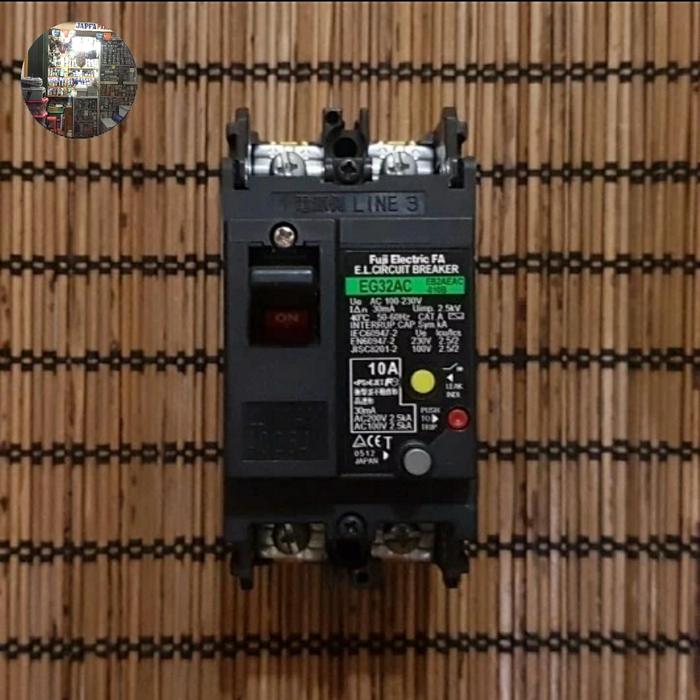 Jual ELCB Earth Leakage Breaker Fuji EG32AC 2 Pole 10 Ampere Original ...