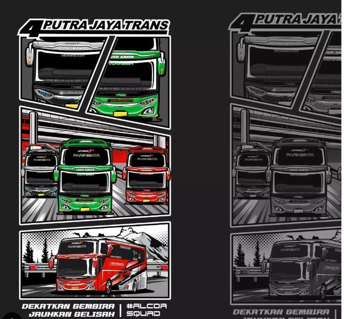Jual Stiker Bus Mania Bus Artis Basur Putra Jaya Trans Laser Sticker ...