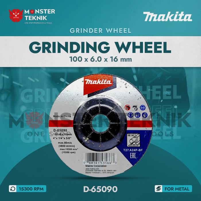Jual Mata Gerinda 4" x 6mm Makita D65090 Grinding Wheel 100mm Poles D ...