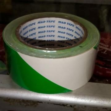 Jual Line tape pembatas lantai pabrik/putsal putih/hijau 2 inch x 33M M ...