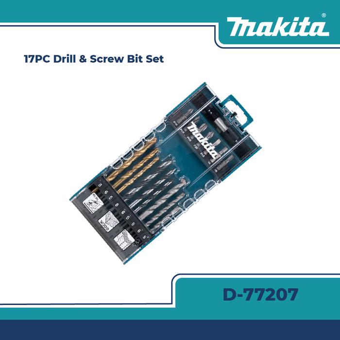 Promo MAKITA D-77207 MATA BOR OBENG SET 17PC DRILL & SCREW BIT SET ...