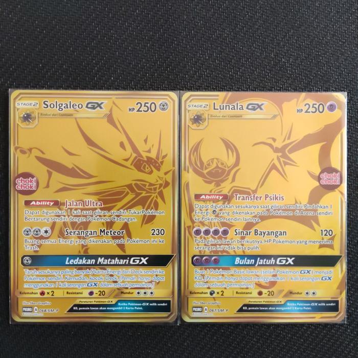 Jual Solgaleo Lunala GX Gold Emas Promo Choki Choki - Pokemon TCG Indonesia - Jakarta Barat ...