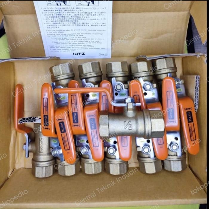 Jual Stop kran / Ball Valve kuningan Kitz 400 WOG 1/4" INCH - Jakarta ...