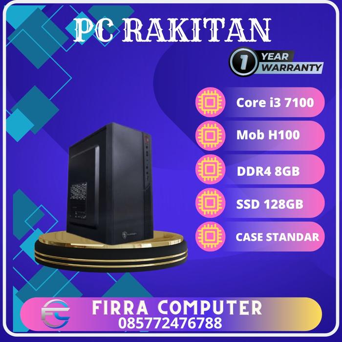 Jual PC KOMPUTER RAKITAN CORE I3 7100 MPBO H 110 NEW RAM DDR 4 8GB SSD ...
