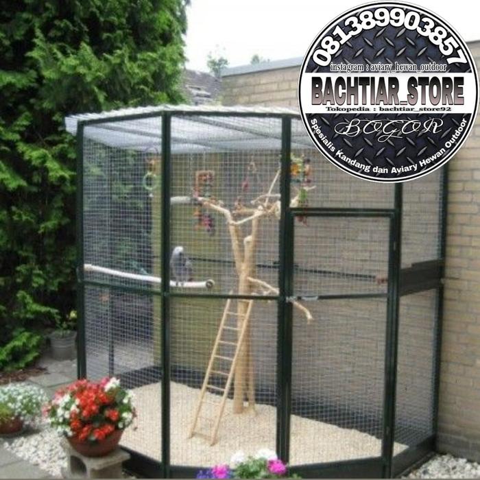 Jual KANDANG AVIARY BESI OUTDOOR / AVIARY MINI / KANDANG BURUNG MODEREN ...