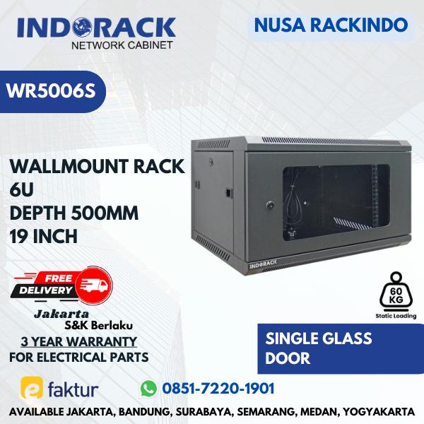 Promo WR5006S - 6U Wallmount Rack Depth 500mm Single Door 19 ...