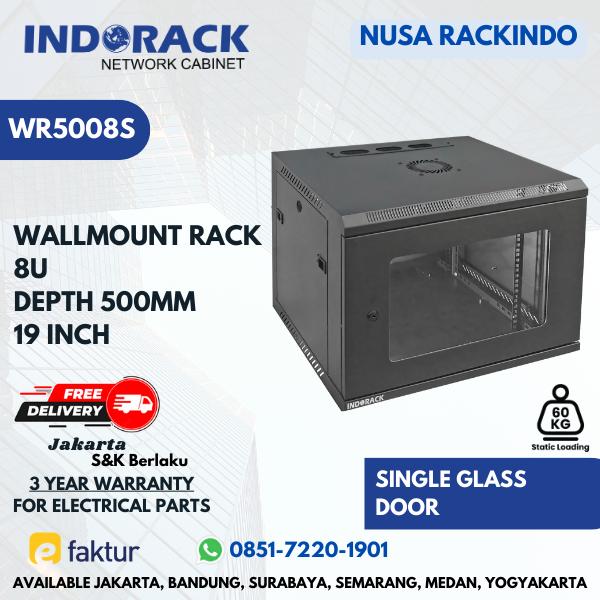 Promo WR5008S - 8U Wallmount Rack Depth 500mm Single Door 19 ...