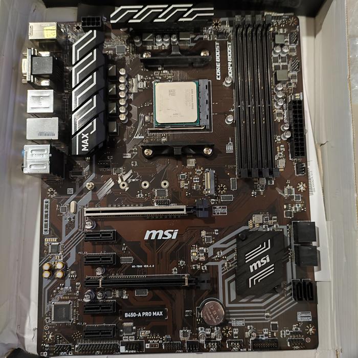 Jual motherboard msi b450 pro max + amd athlon 3000g - Kab. Bogor ...