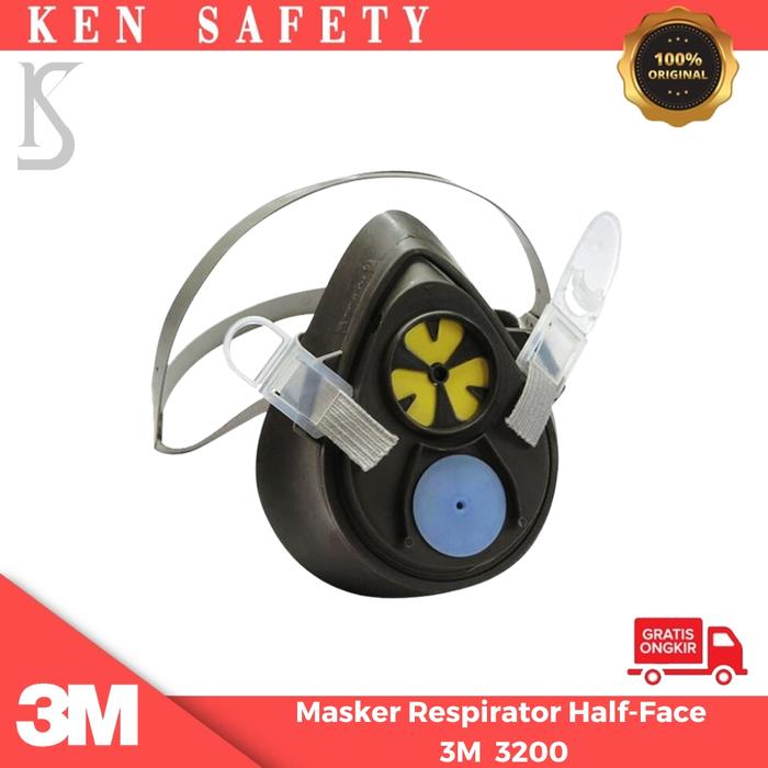 Jual Masker Respirator 3M 3200 Reusable Half Face Mask Original ...