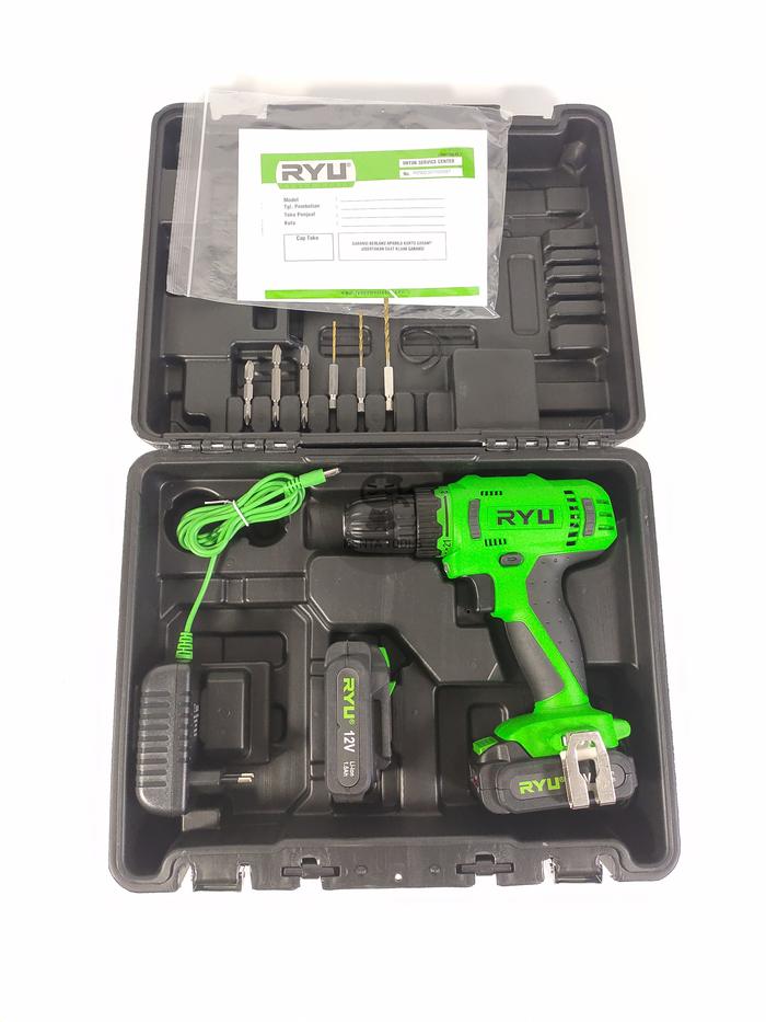 Jual RYU Cordless Drill 12 V RCD 12V / Mesin Bor Obeng Baterai Complete ...
