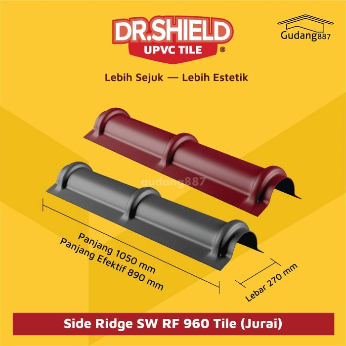 Jual Genteng UPVC Dr.Shield / Side Ridge / Talang Jurai / Samping ...