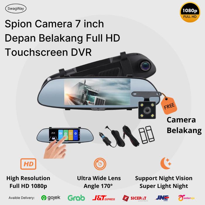 Promo Spion Kamera Mobil Touch Screen 7 inch DVR + Cam Mundur CCTV LCD ...