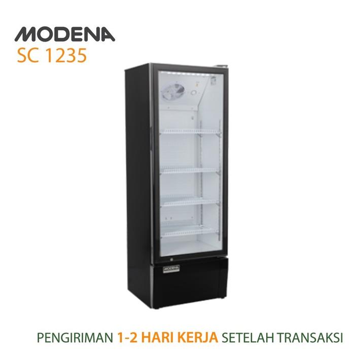 Jual modena sc1235 showcase chiler 4 rak kulkas minum sc-1235 no frost ...