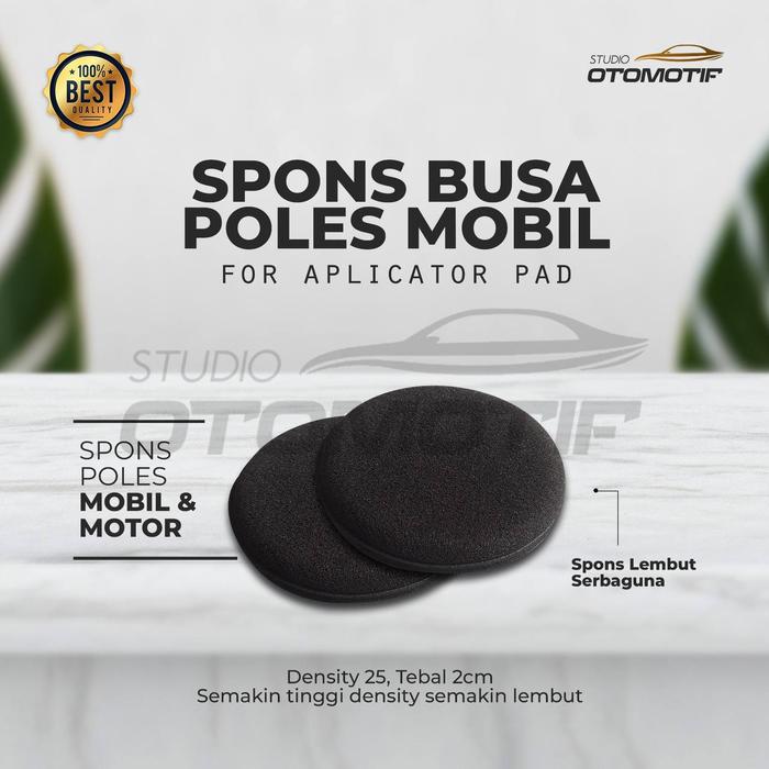 Jual Busa Spons Poles Mobil Motor Bulat Hitam Wax Aplikator Pad - Kab ...