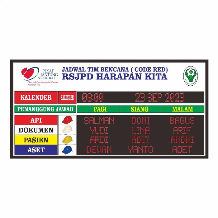 Jual Papan Red Code medis 100x40 cm - Display Led Code Red Rumah Sakit ...