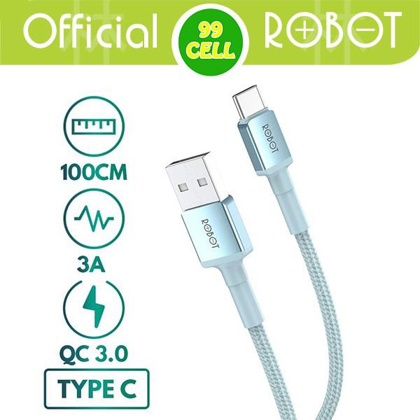 Jual Kabel Data Robot RSC100 USB-C Type C 1M 3A Braided Cable - Kota ...