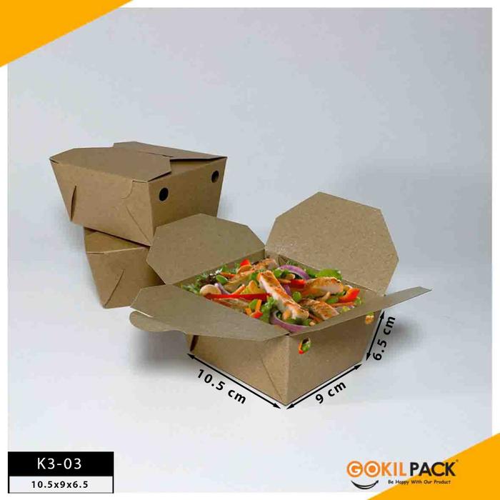 Jual PAPER LUNCH BOX|KOTAK MAKANAN|NASI|ROTI|BURGER|KUE|KRAFT|FOODGRADE ...