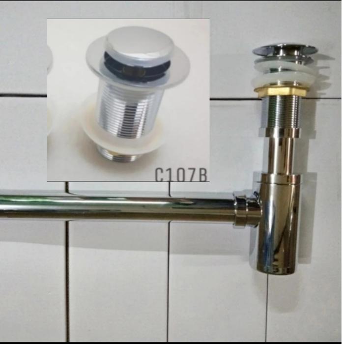 Jual Sifon Botol Wastafel Model TOTO/Sifon Pembuangan Wastafel Kuningan - Tanpa Over Flow ...