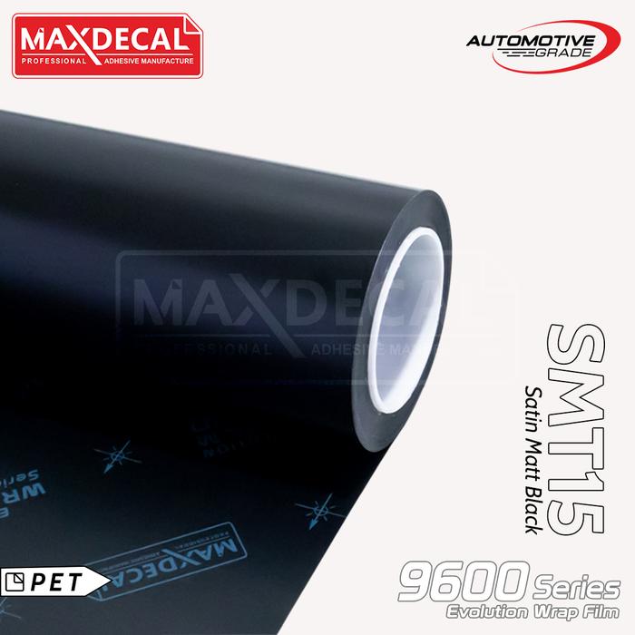 Jual MAXDECAL Black Satin Doff Sticker Premium Wrap Mobil ROLL Easy ...