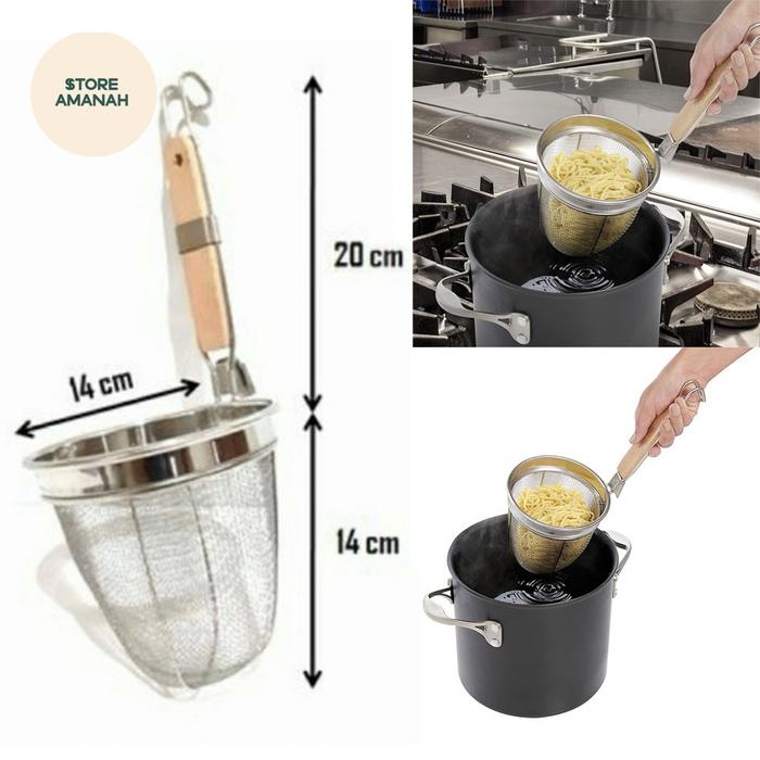 Jual Saringan Mie Ayam Bihun Pasta Noodle Strainer Tube Stainless Steel ...