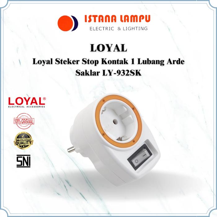 Jual LOYAL Steker Stop Kontak 1 Lubang Arde Saklar LY-932SK - Kota ...