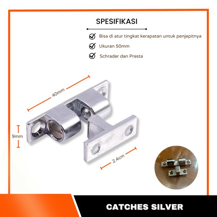 Jual Catches Pengunci Otomatis Jepit Udang Catches Besi 50mm Magnet ...