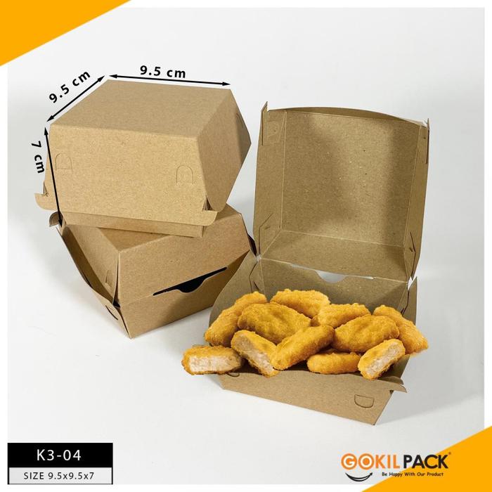Jual PAPER LUNCH BOX|KOTAK MAKANAN|NASI|ROTI|BURGER|KUE|KRAFT|FOODGRADE ...