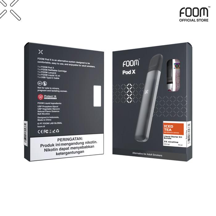 Promo POD X BUNDLING LIQUID FOOM (SPACE GRAY ICED TEA 15ML) - Jakarta ...