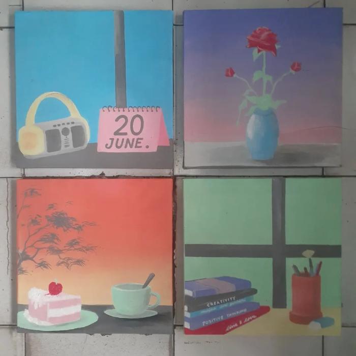 Jual Lukisan Aesthetic 4 panel - Kota Tangerang Selatan - ARTSGAR ...