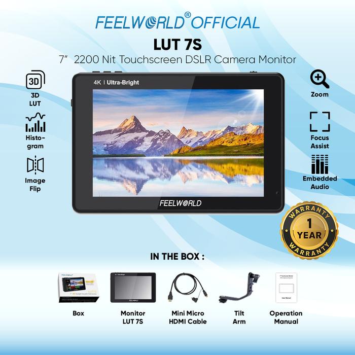 Promo Feelworld LUT7S 7" 4K HDMI SDI Monitor Cicil 0% 3x - Jakarta ...