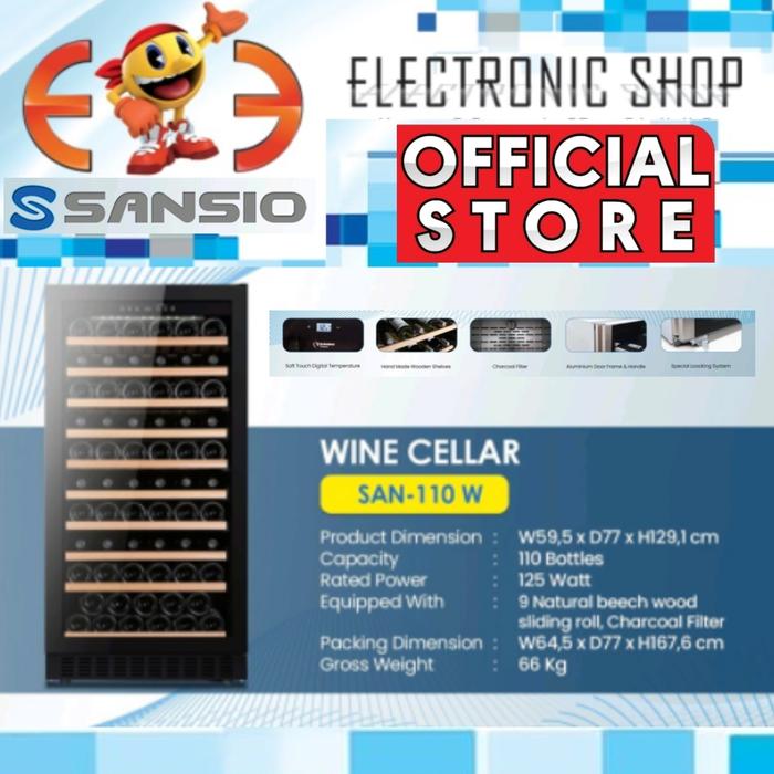Promo Sansio San 110W Wine Cellar Premium 110 Bottle - San110W - San110 ...