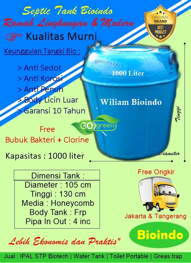 Promo septic tank 1000 liter, biotech, biotank, biofil, bioindo, tangki ...