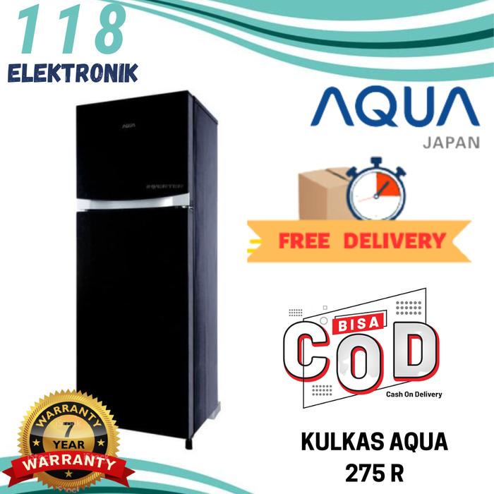 Jual Kulkas 2 Pintu Aqua D275 WBK Inverter ASI BOX No Bunga Es Garansi ...
