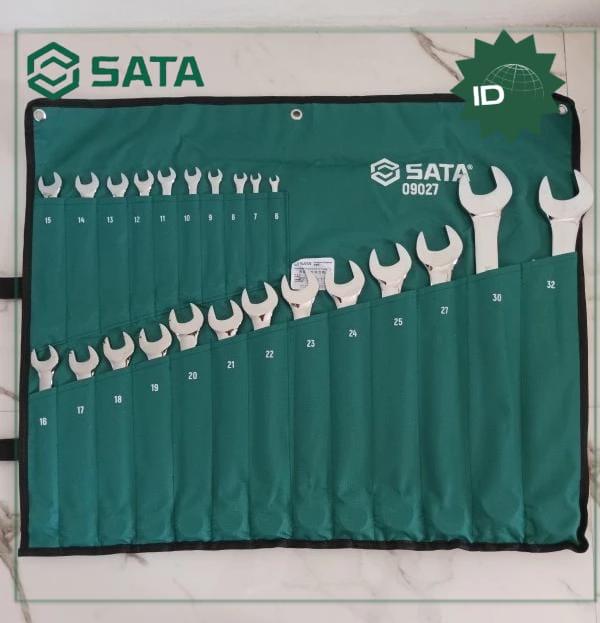 Jual Kunci Ring Pas SET 23 Pcs METRIC 09027 Combination Wrench SATA ...