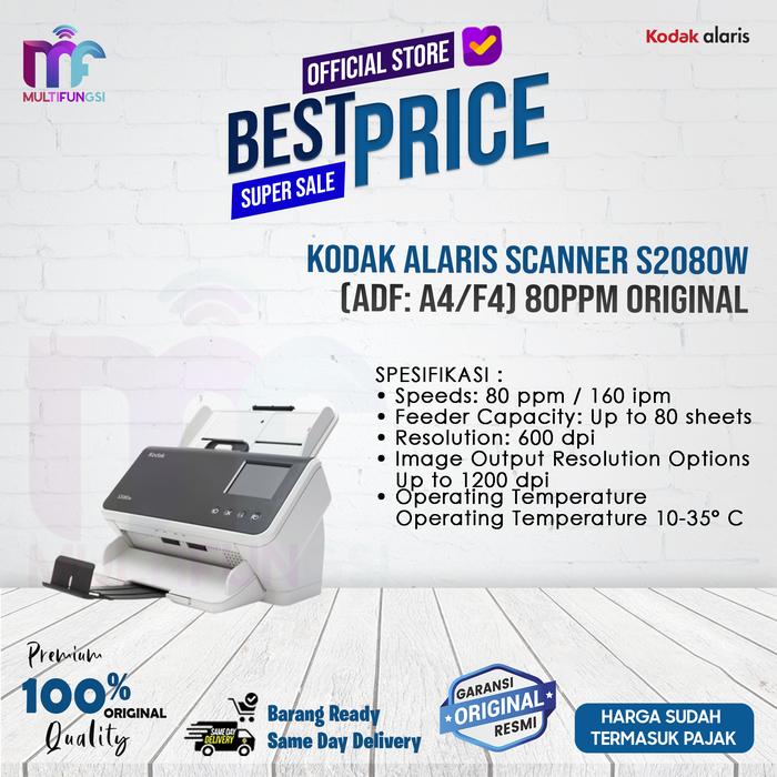 Promo Kodak Alaris Scanner S2080W (ADF: A4/F4) - 80ppm Cicil 0% 3x ...