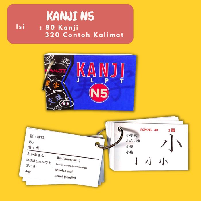 Jual Flash Card Kanji Jlpt N5 N4 N3 Versi Baru Bahasa Jepang Hafalan Di ...