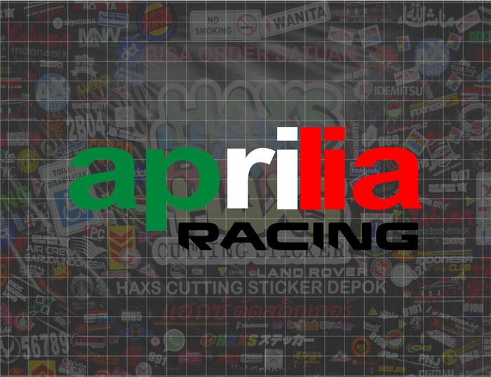 Jual Cutting Sticker Aprilia Racing V2 Ukuran 18 Cm Untuk Motor - Kota ...