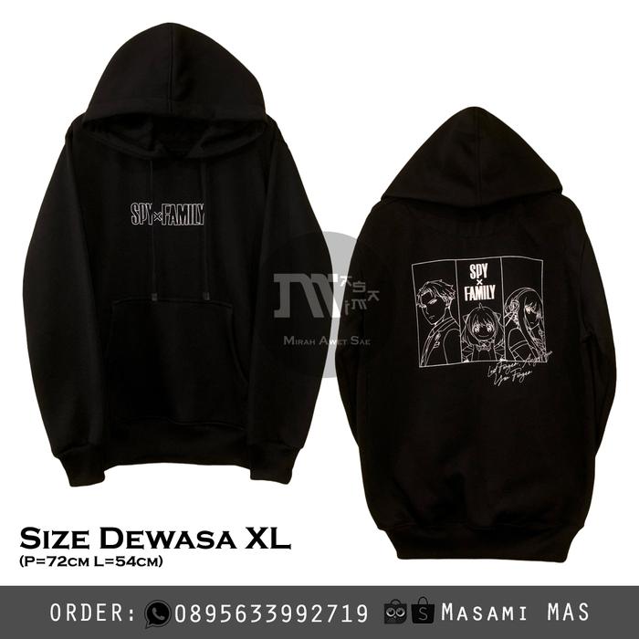 Jual Sweater Hoodie Jumper Anime Spy x Family Anya Loid Yor Forger XL ...