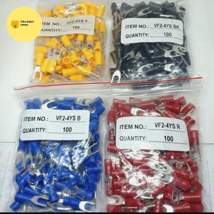 Jual SKUN KABEL Y 2,5Mm 100 pcs/ Pack- Merah )biru, hitam) kuning ...