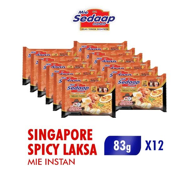 Jual Sedaap Mie Instan Singapore Spicy Laksa 83 gr x 12 pcs - - Wings ...