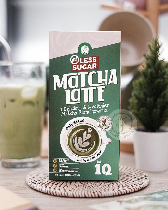 Jual LESS SUGAR MATCHA LATTE BOX - MATCHA BLEND PREMIX ISI 10 SACHET ...