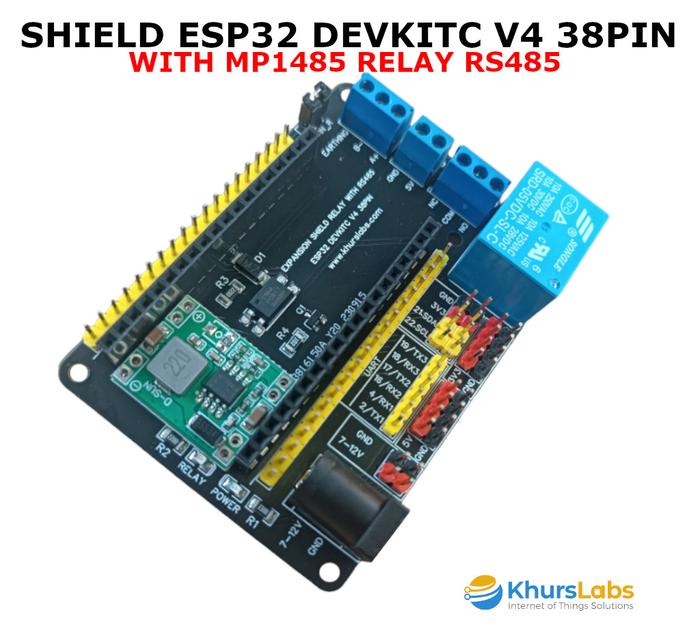 Jual Io Expansion Shield Esp32 Devkitc V4 With Rs485 And Relay High