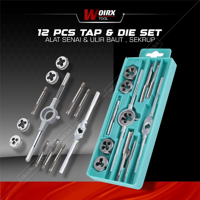 Promo Tap Die Set 12 PCS Alat Snai dan Tap Ulir Mur Baut Alat Senai ...