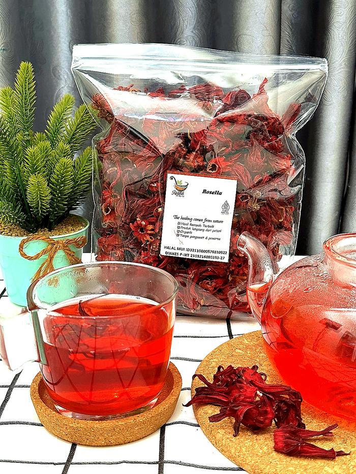 Jual Bunga Rosella Merah 100 gram - Teh Rosella Merah Kering - Kab ...
