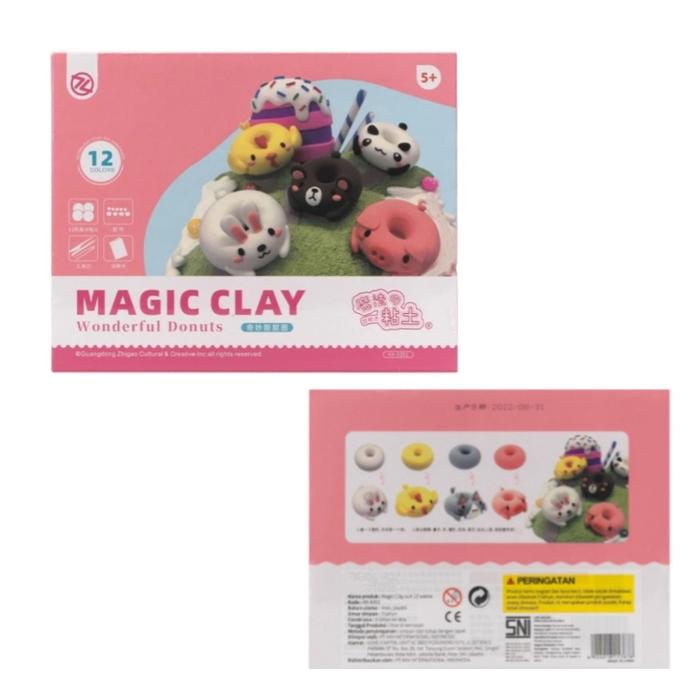 Jual Mainan Kreatif Anak Magic Clay Donuts Dinosaur Ocean Castle Funny ...