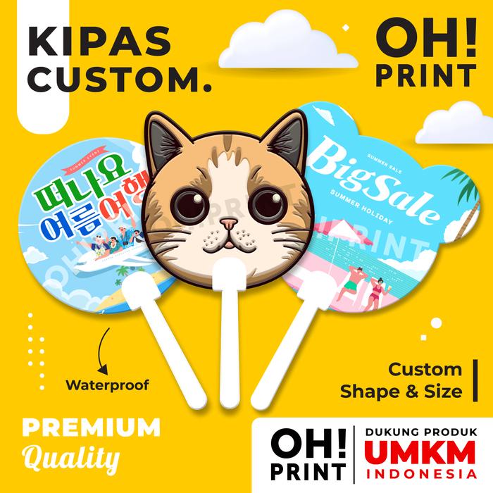 Jual Cetak Kipas Souvenir Custom Bahan PET/PVC - Art Carton 360, Cetak ...