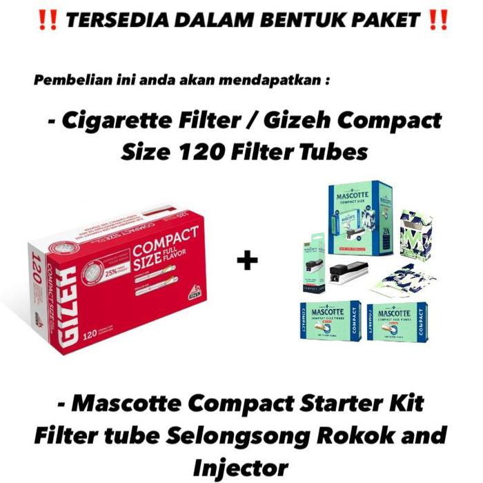 Jual Paket Gizeh Compact Tube 120 + Mascotte Compact Starter Kit - Jakarta Timur - tembakaulab ...